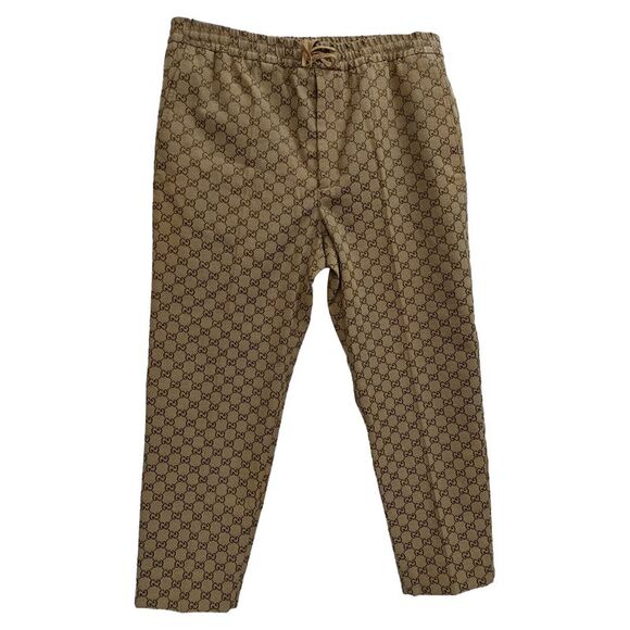 Gucci | Pants & Jumpsuits | Gucci Gg Jacquard Canvas Track Pants In ...